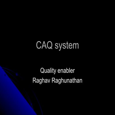 CAQ System | PPT