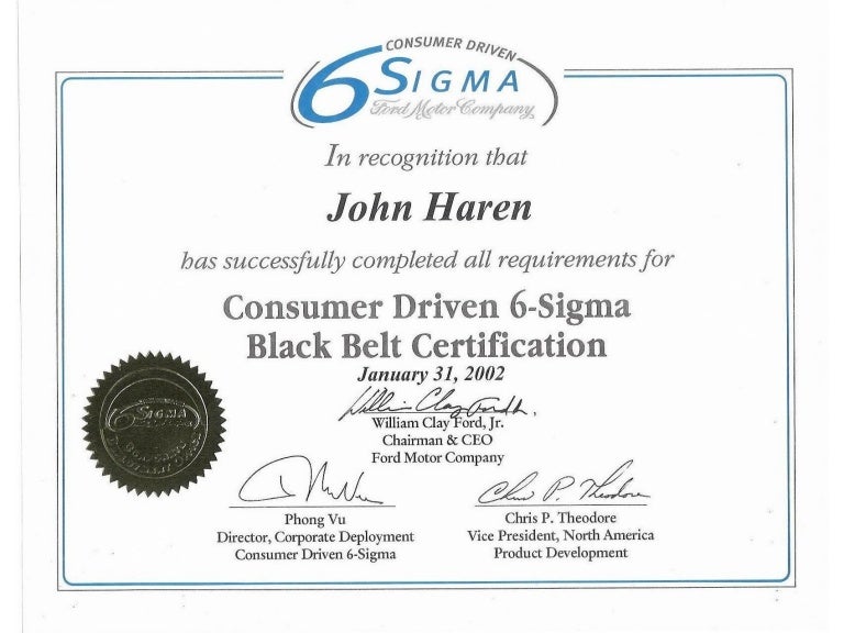 Six Sigma Certification