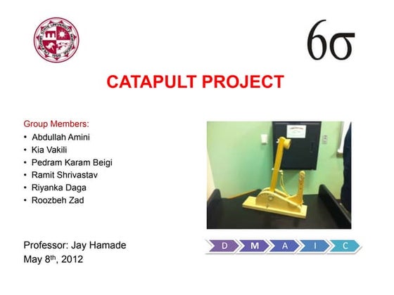 Catapult Simulation Instructions for Lean Six Sigma Training | PDF