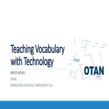 Teaching Vocabulary with Technology | PPTX