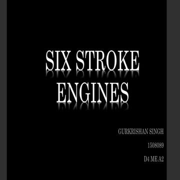 Six stroke engine | PPT