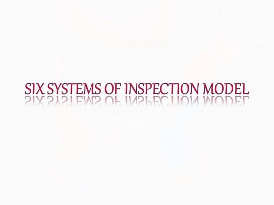 Six system inspection model | PDF