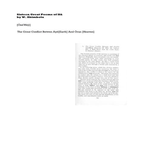Sixteen.greats.poems.of.ifa osa.meji