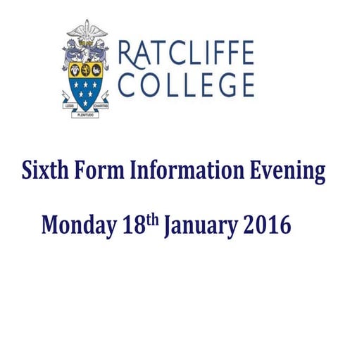Canon Slade Sixth Form presentation | PPT