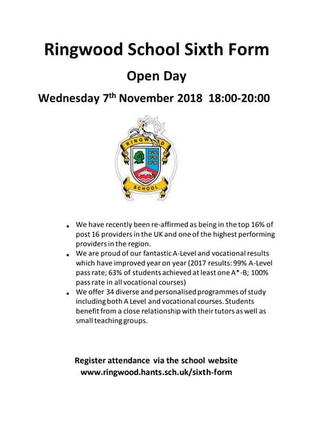 Sixth form poster | DOCX