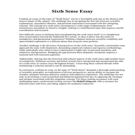 Sixth Sense Essay.pdf