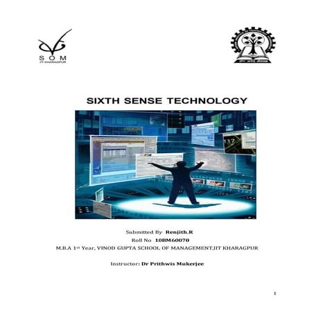 Sixth sense technology(Pranav Mistry) | PPTX
