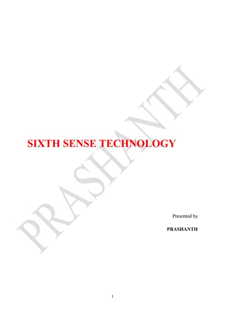 IRJET- Gesture Recognition using Sixth Sense Technology | PDF