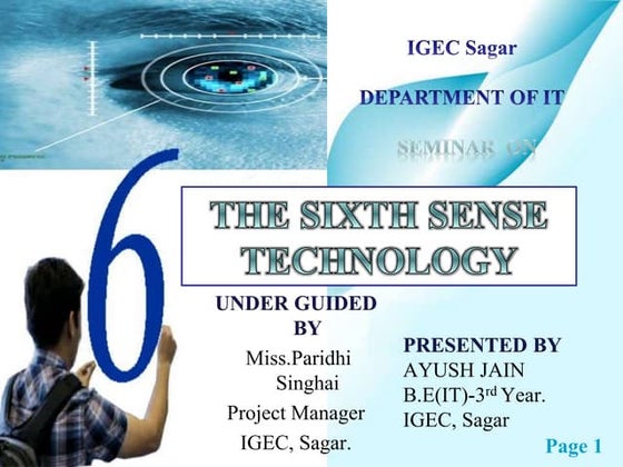 The sixth sense technology complete ppt | PPTX