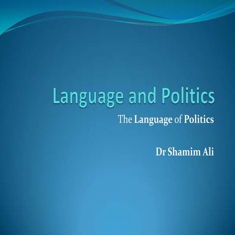 Language and Politics | PPTX