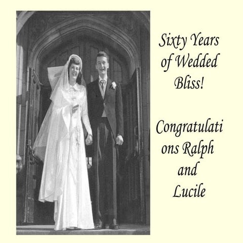 Sixty years of wedded bliss! powerpoint resaved and expanded part one ...