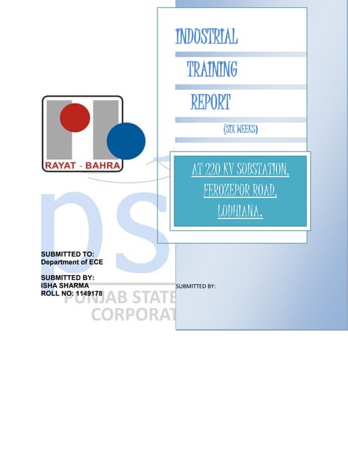 220KV Substation Training Report | PDF