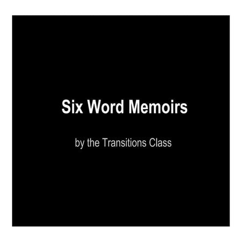 Six wordmemoirs | PDF