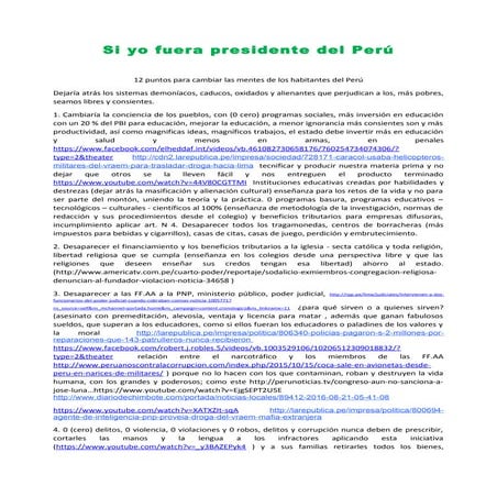 Si yo fuera presidente del perú | DOC