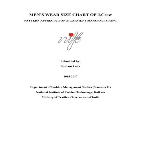 Size chart j crew | PDF