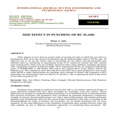 Size effect in punching of rc slabs | PDF