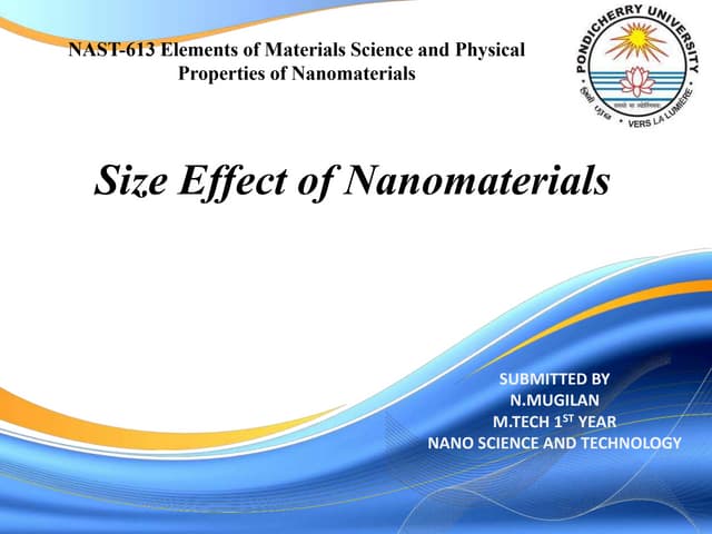 Introduction to Properties of nanomaterials | PPTX