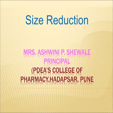 Size reduction | PPT