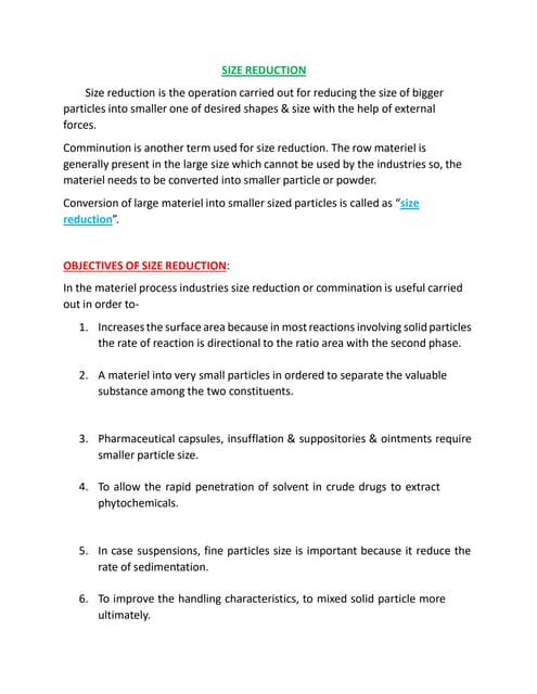 Size reduction | PDF