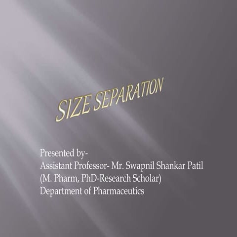 Size separation | PPTX