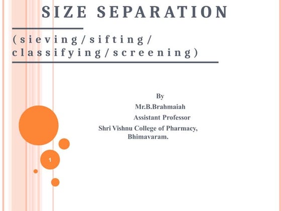 Size separation | PPT