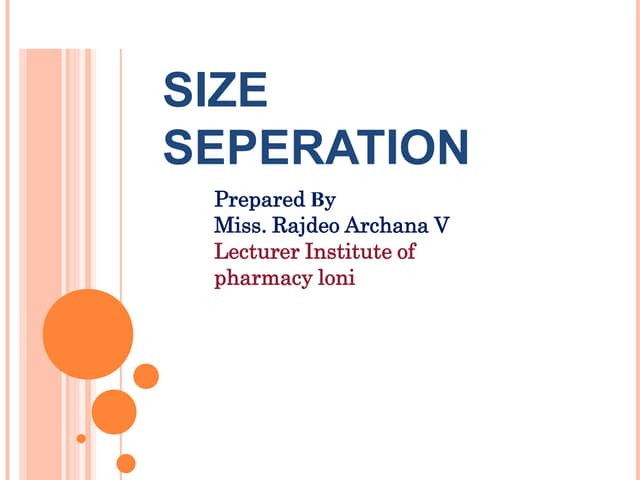 Size seperation | PPTX