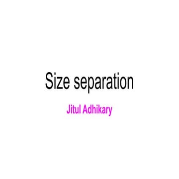 Size separation (1).pdf, pharmaceutical engineering | PDF