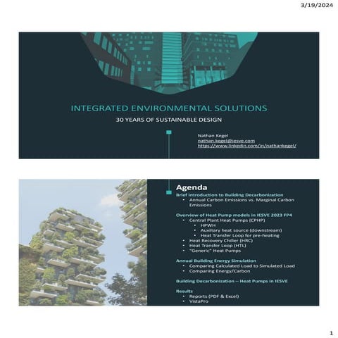 Using IESVE for Loads, Sizing and Heat Pump Modeling to Achieve ...