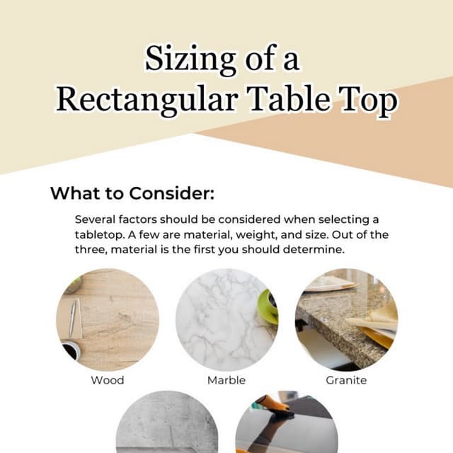 Sizing a Rectangular Table Top - What You Need to Know | PDF