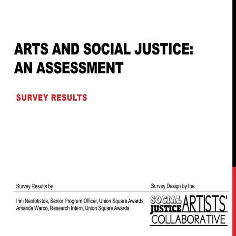 Arts and Social Justice: An Assessment | PPTX