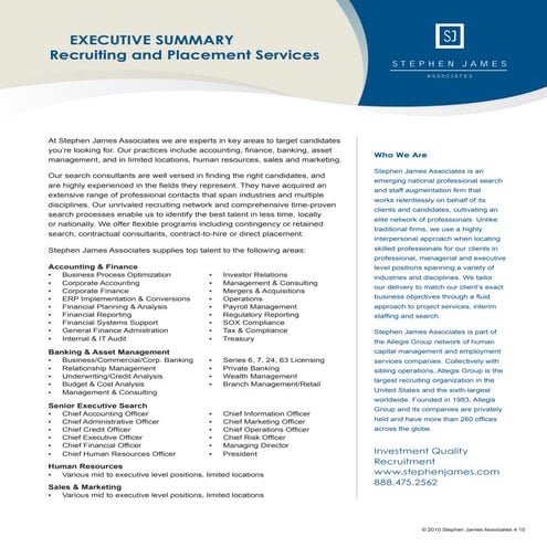 Sja Services | PDF | Management Consulting Industry | Industries