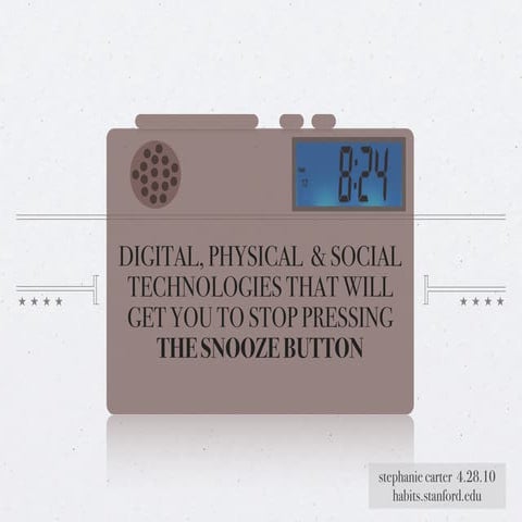 Stop Pressing Snooze! Digital, Physical, Social Techonologies that help ...