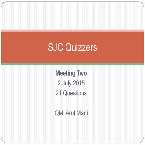 Enigma School Quiz 2013 - Prelims | PPTX