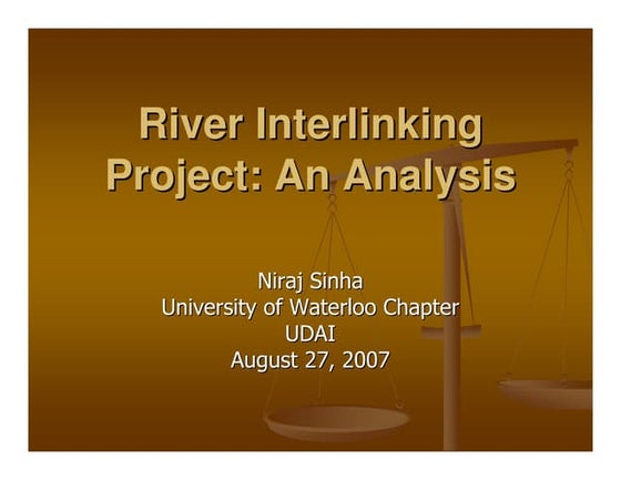 Interlinking of rivers in india | PPTX | Environment | Science