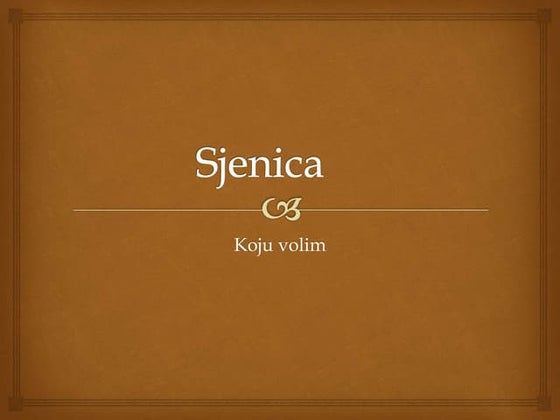 Sjenica prezentacija | PPT