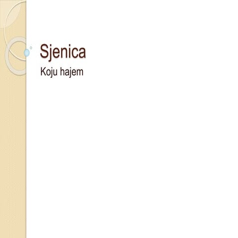 Sjenica | PPT