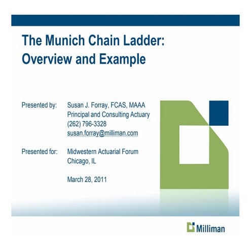 Sjf Maf Munich Chain Ladder 2011 | PDF | Business Accounting & Finance ...