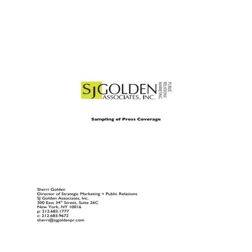 Sj golden associates, inc. sampling press coverage - mix | PDF | Video ...