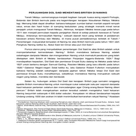 PERJUANGAN DOL SAID MENENTANG BRITISH DI NANING | DOCX