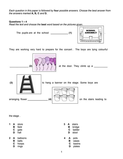 english test-year-3-paper-2 | PDF