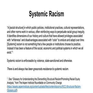 SJUS 2010 - systemic racism | PPTX