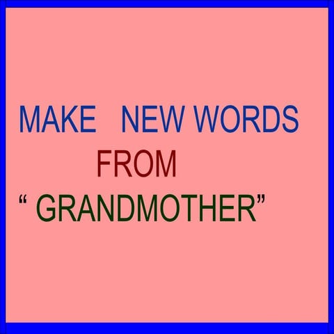 WORD BUILDING | PPT