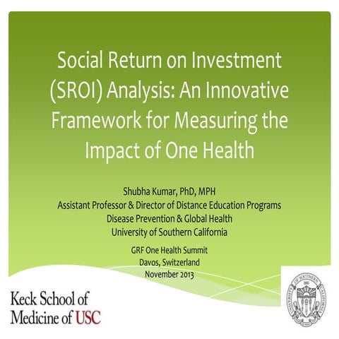 Social Return on Investment (SROI) Analysis: An Innovative Framework ...