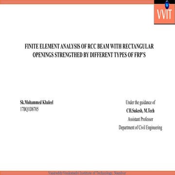 Finite Element Analysis of RCC Beam with Rectangular Openings ...