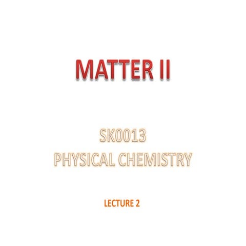 Chemistry Lecture Slide Week 2 | PPT
