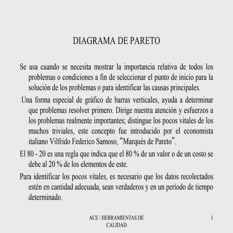 DIAGRAMA_DE_PARETO_ importancia relativa | PPT