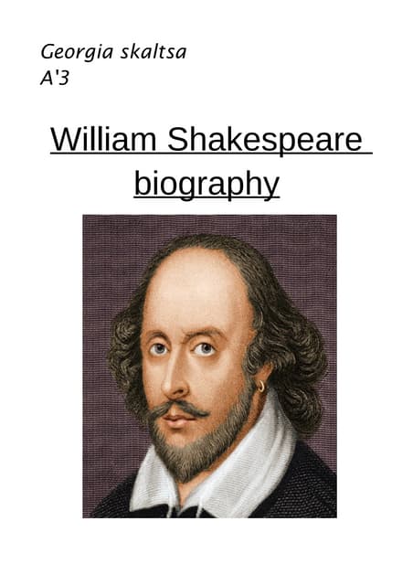 William Shakespeare | PPTX | Theater | Fine Art