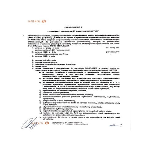 Załącznik nr. 1 - TOKENIZER | PDF