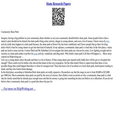 Skate Research Papers | PPT