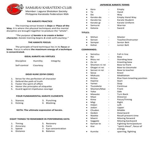 Japanese Karate Vocabulary Basic Defensive Terminology | GKR Karate